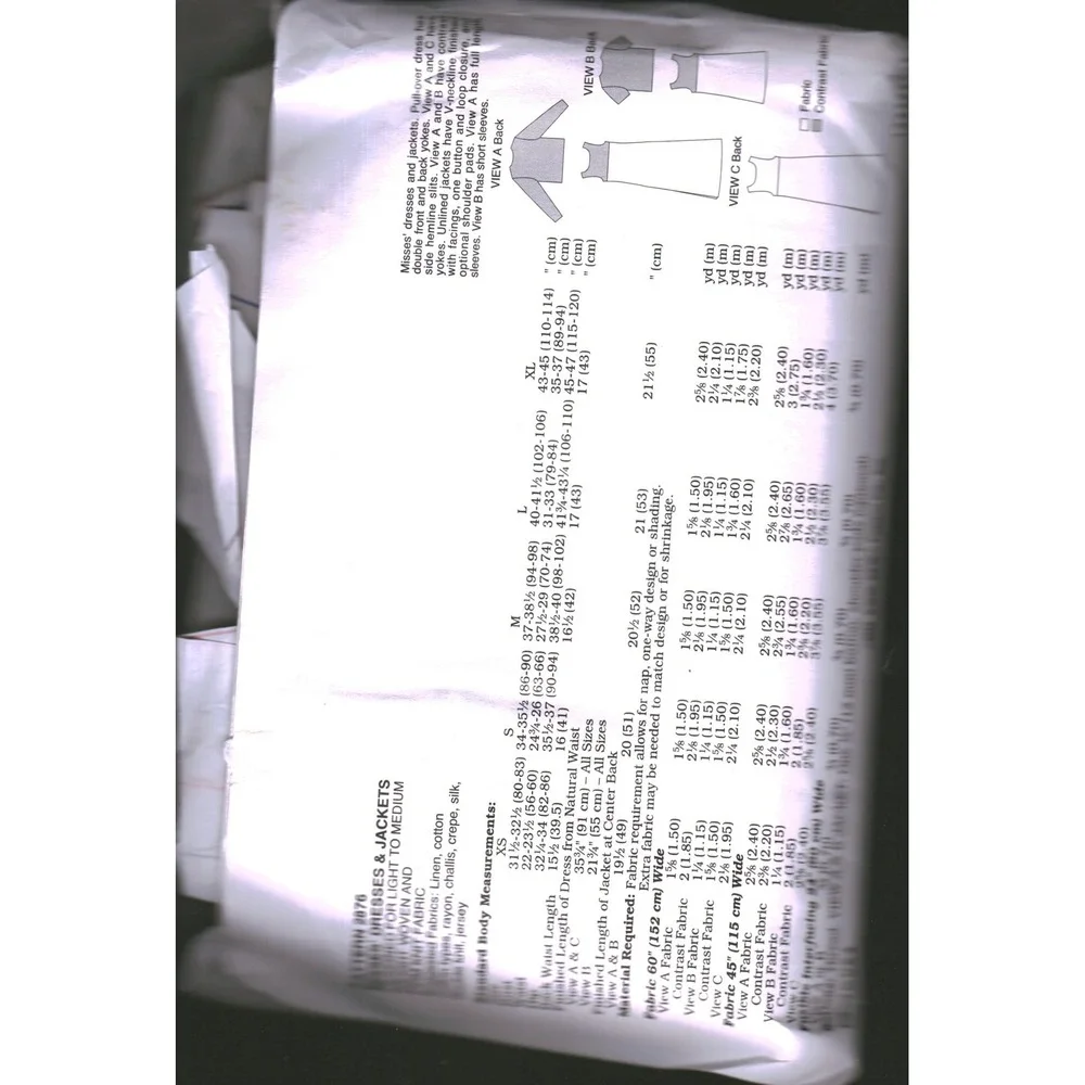 Kwik Sew | Other | Kwik Sew 2876 Sewing Pattern Misses Dress Jacket Xss ...